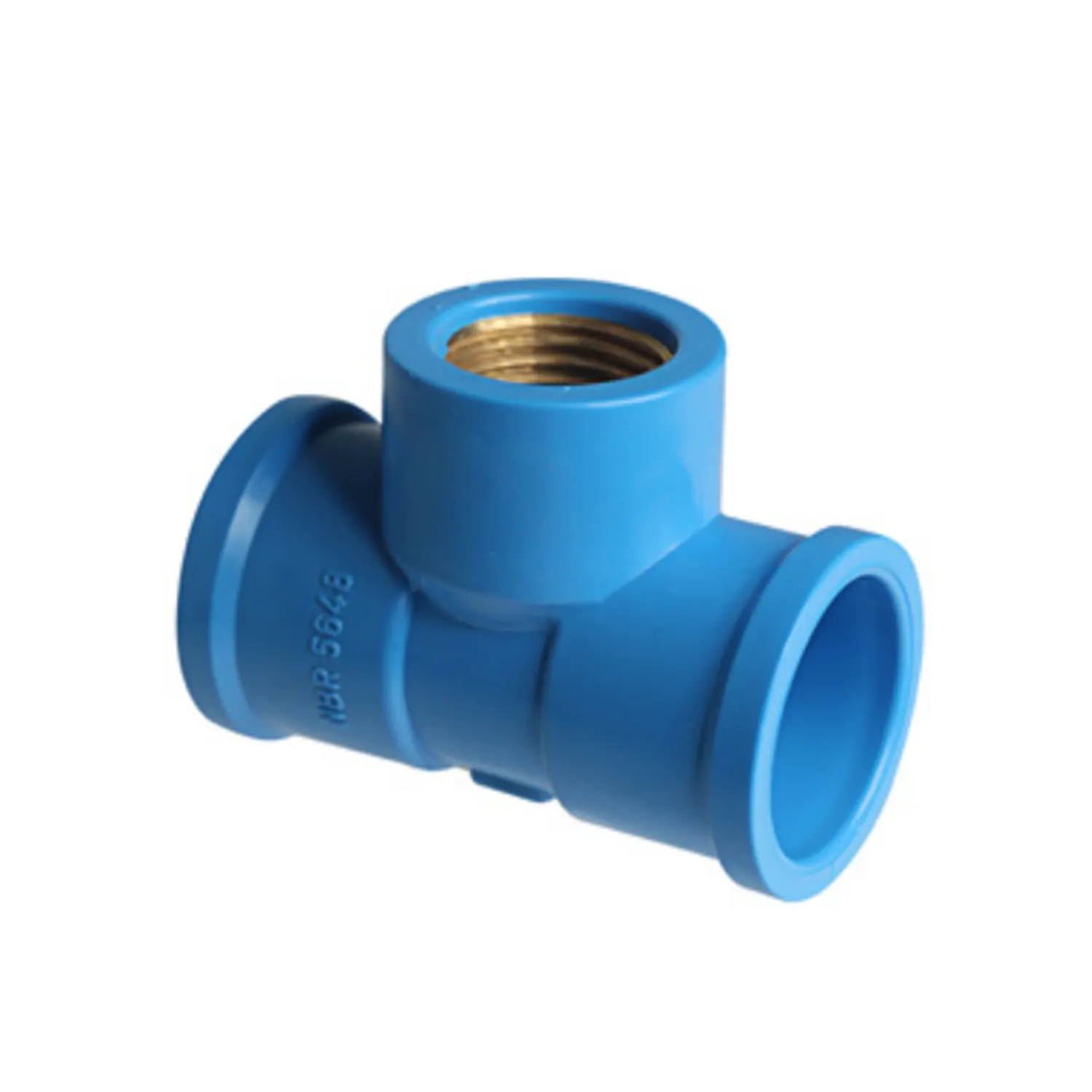 Te LR Bucha Latão Azul 25mm x 1/2″ – Brazotti Distribuidora